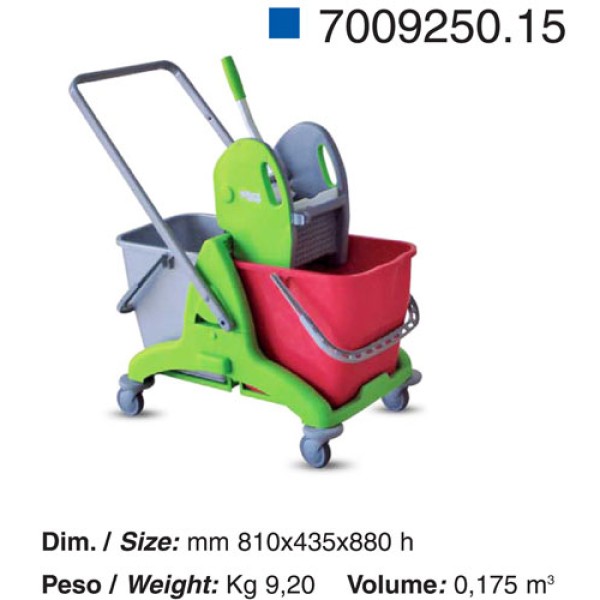 Καρότσι Καθαρισμού Διπλό 2 x 25 Ltr.